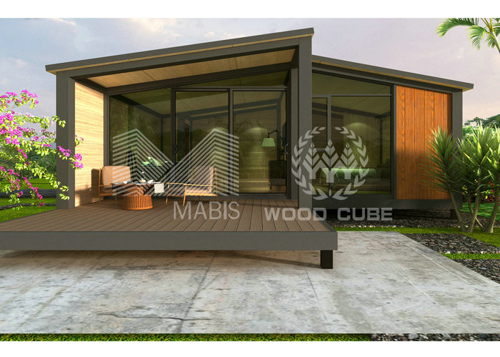 Wooden Design Modern Modular Apartments , Two Bedroom Prefabricated ...